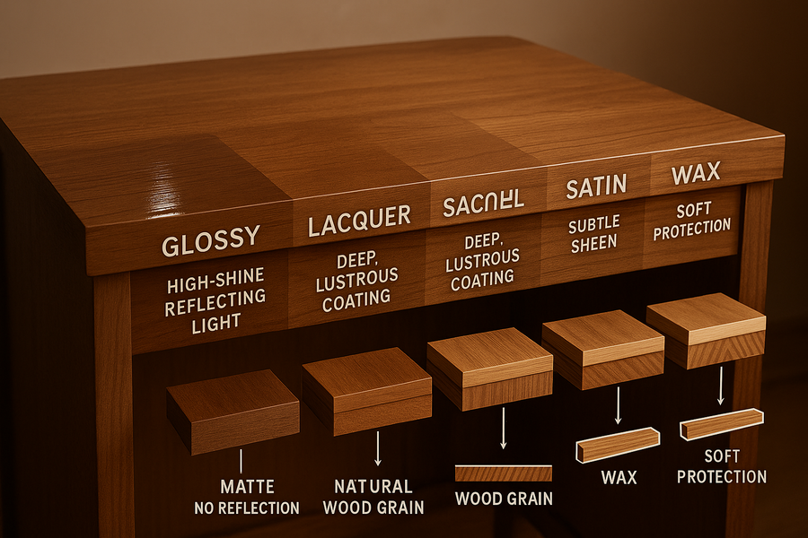 Understanding Furniture Finishes: Gloss, Matte, Lacquer & More – Klekktic